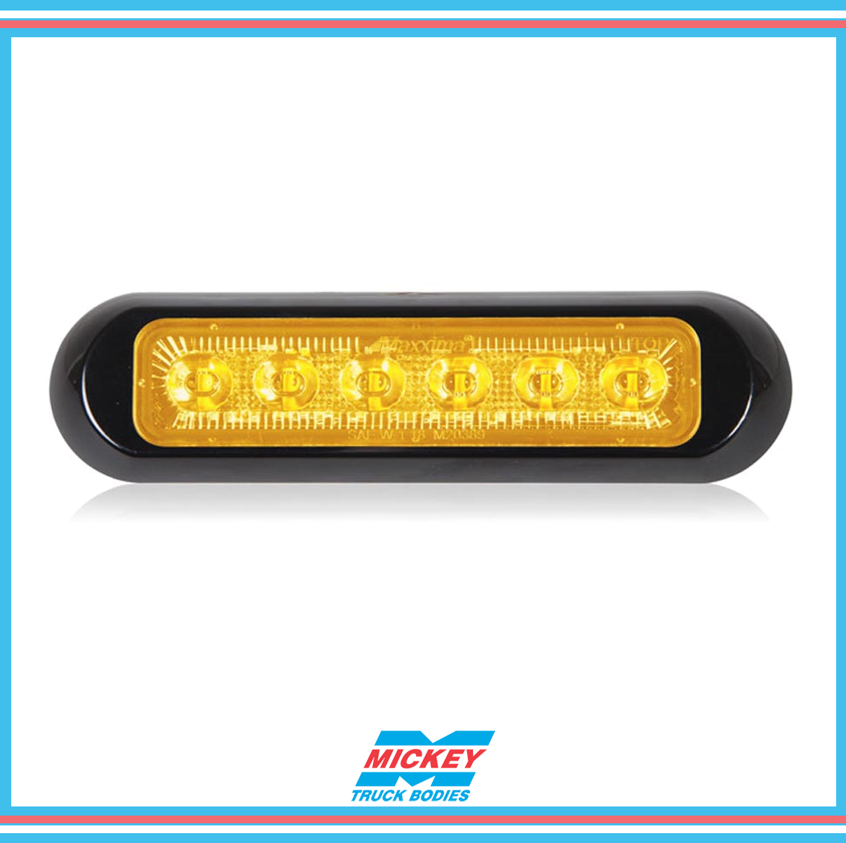 mickeyparts.com: Thin Low Profile 6 LED Amber Clear Lens Class 1 ...