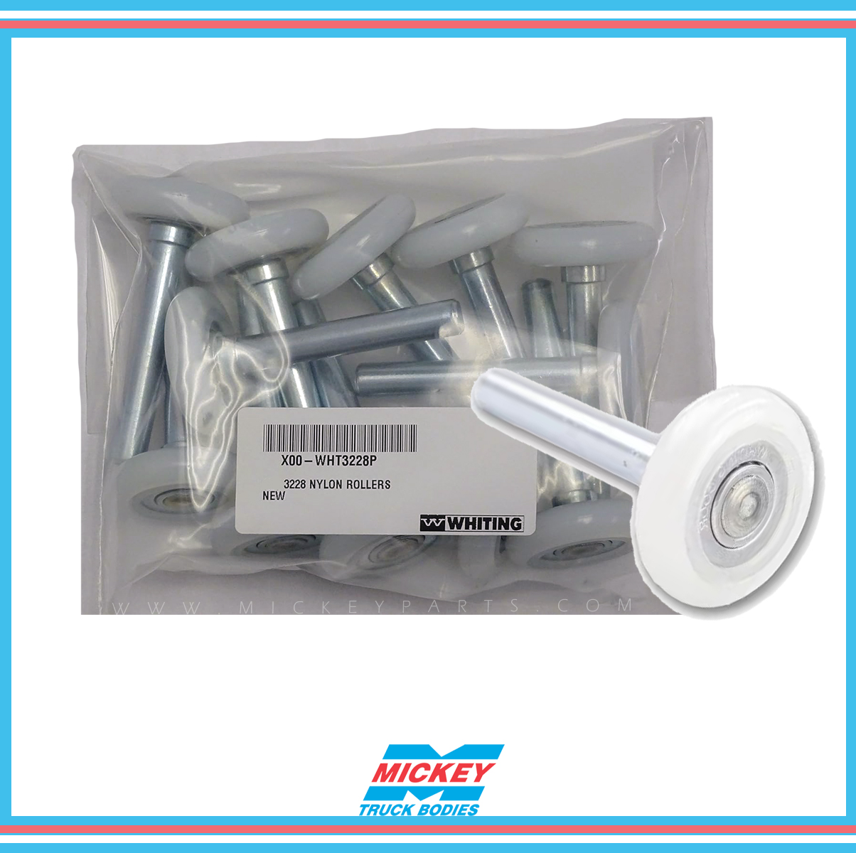 mickeyparts.com: Whiting Door - 2" Nylon Door Roller