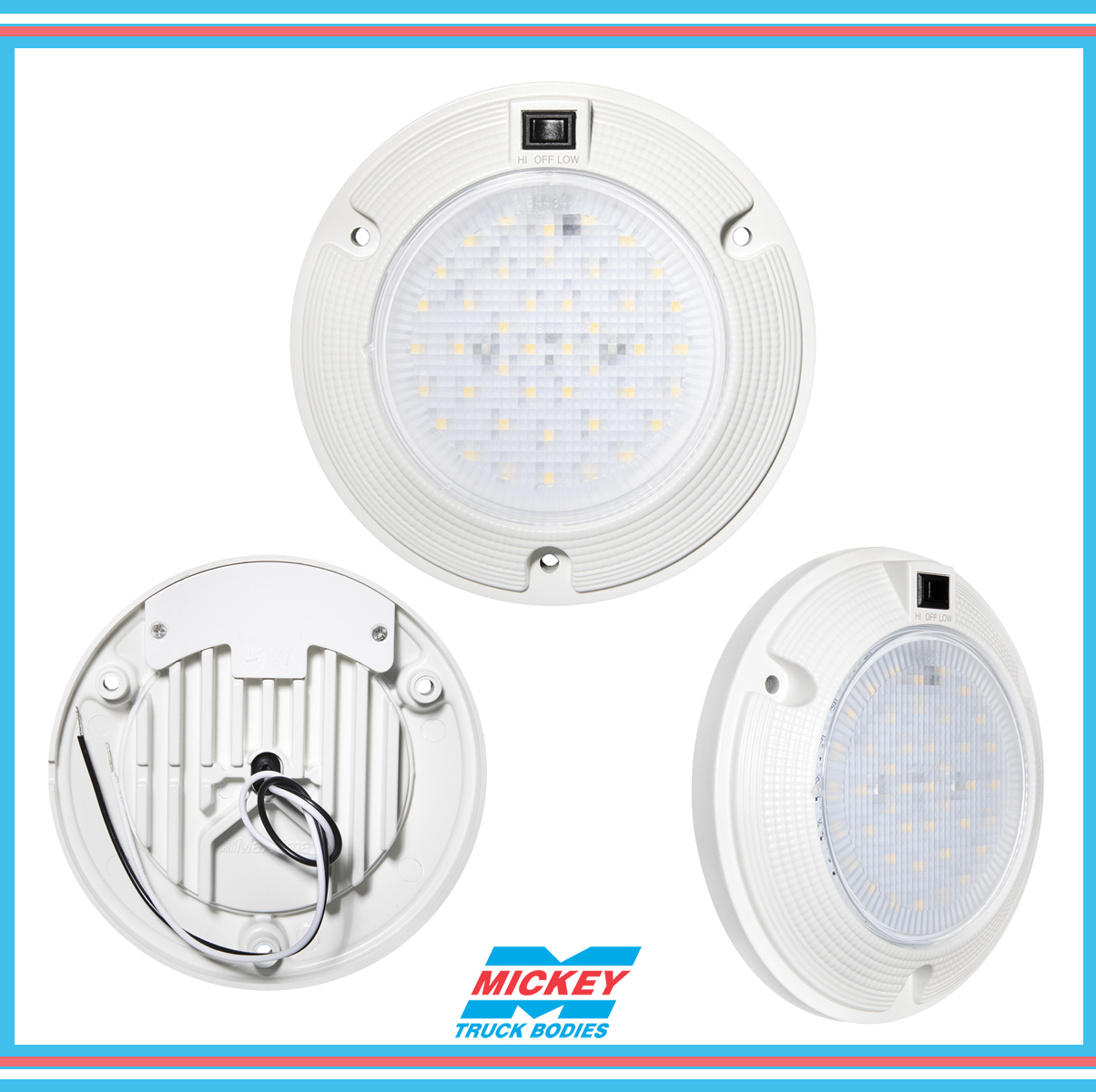mickeyparts.com: 6” Round LED Dome Light 1400 / 600 Lumens - 3 Position ...