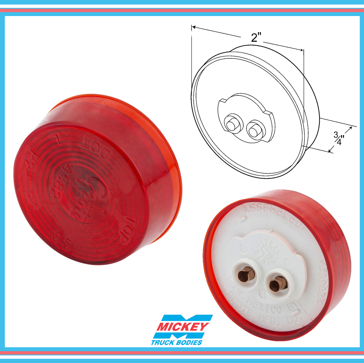 mickeyparts.com: Grote 2" Clearance Marker Lights