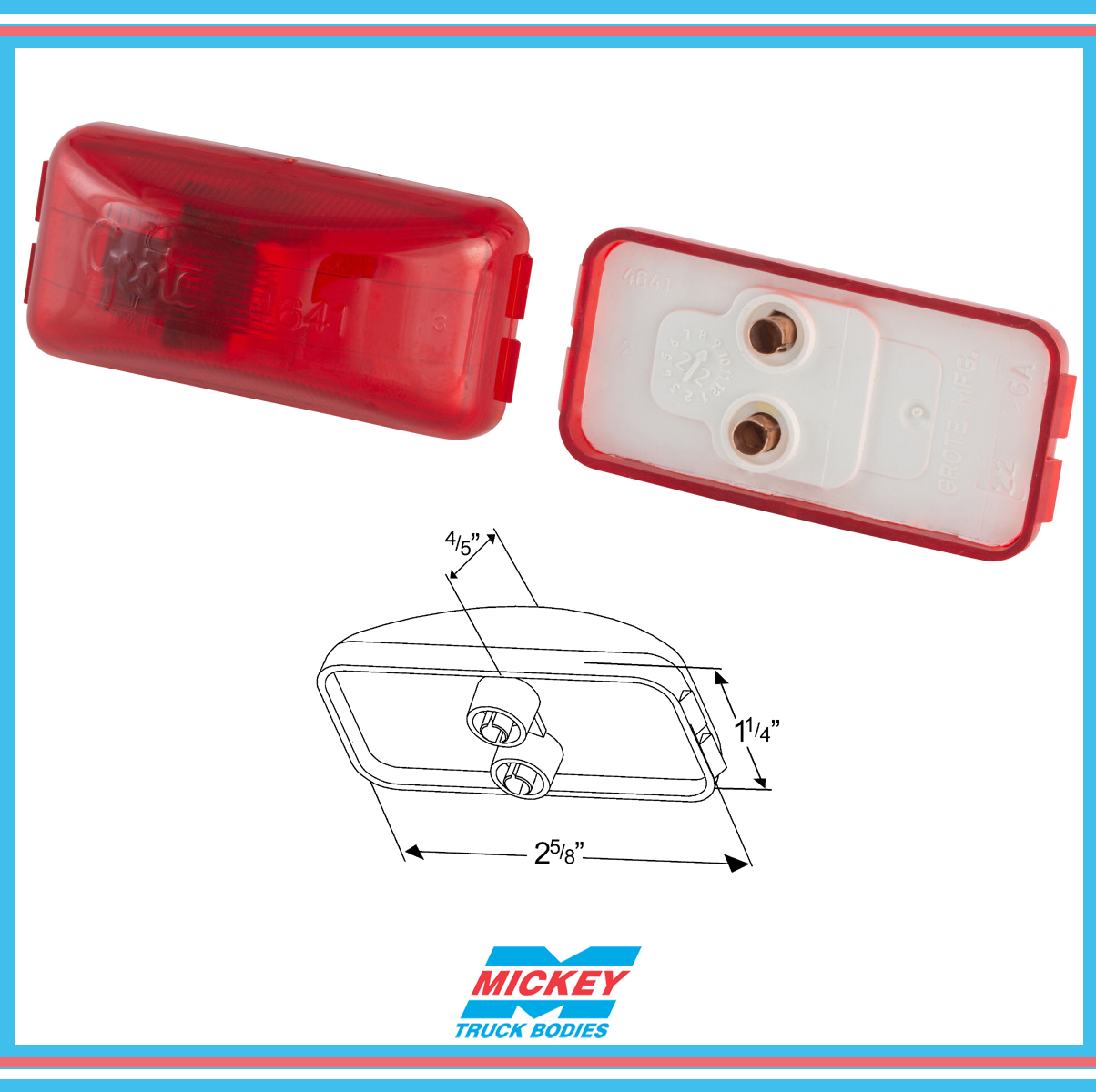 mickeyparts.com: Grote 3" Red Clearance Marker Light 46412