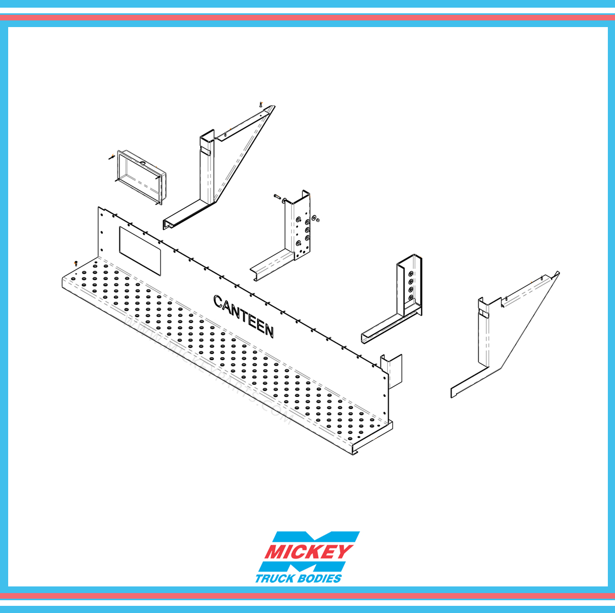 mickeyparts.com: Mickey Canteen Body ALUM. Rear Bumper Asy